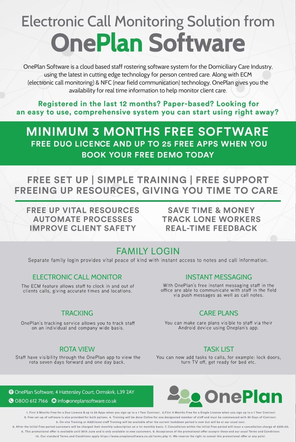 OnePlan Offers Free Domiciliary Care Software to Support Care Providers ...